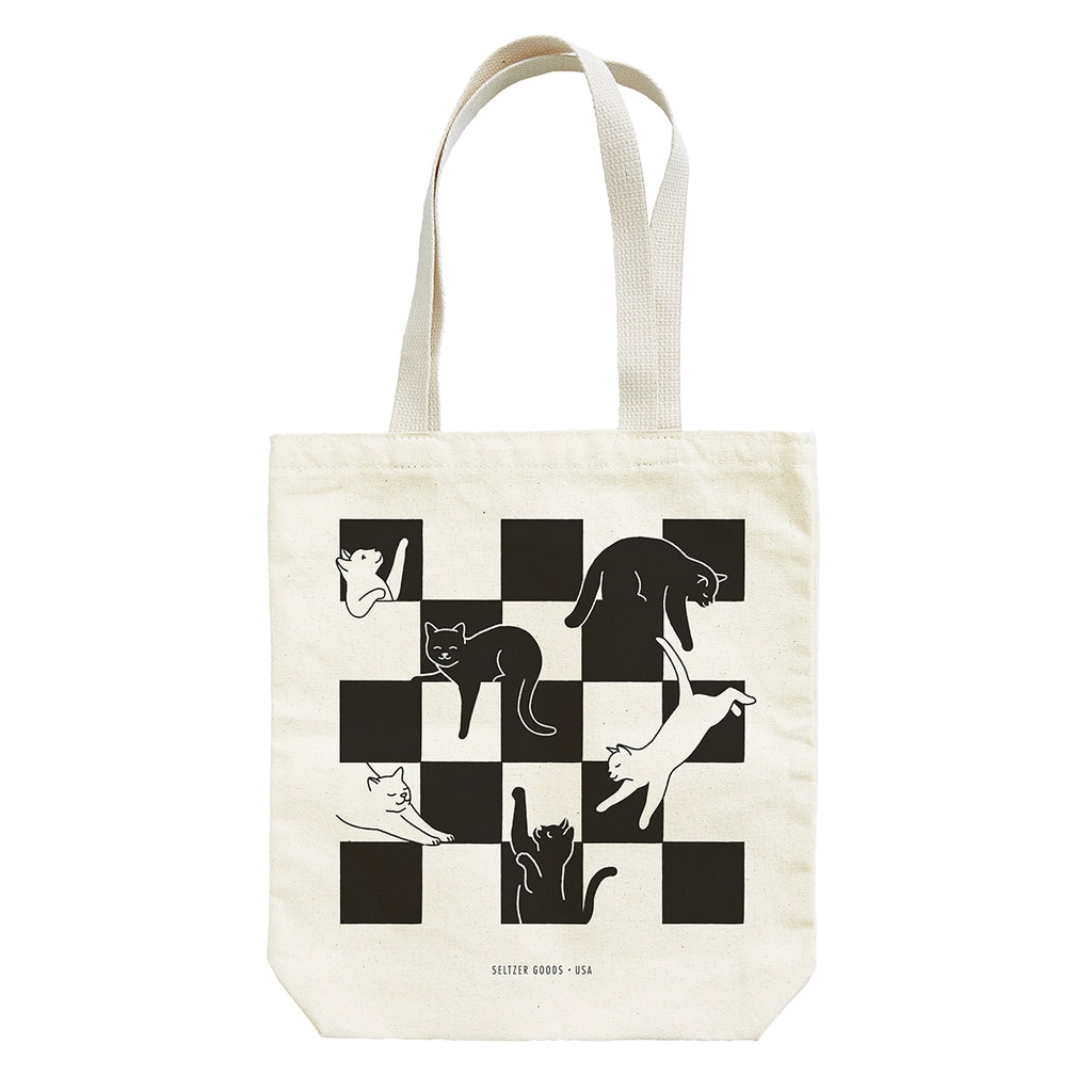 Checker Cats Canvas Tote Bag – Philbrook Museum Shop